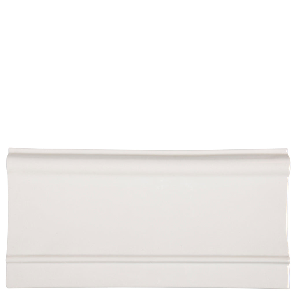 Waterworks Cottage Wainscot Base 6" x 12" in Dover White Glossy Solid ...