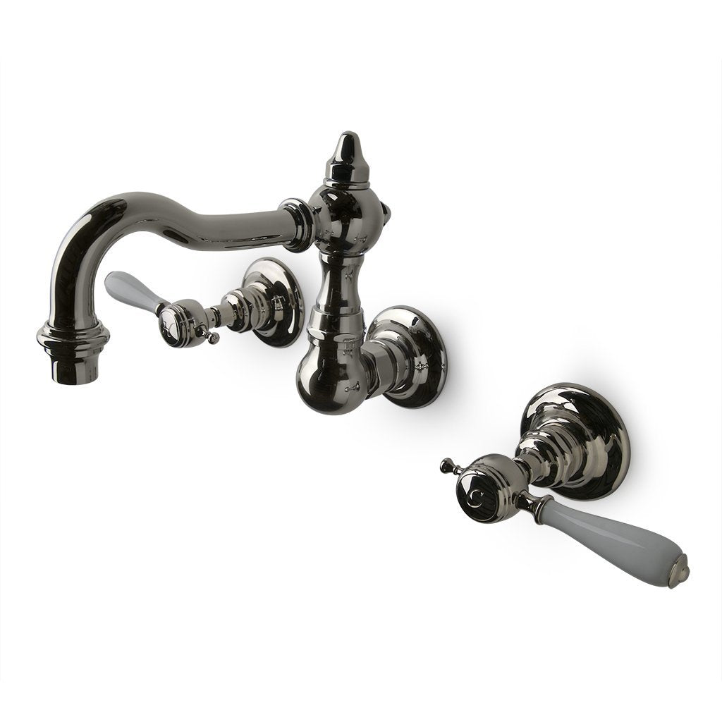 Waterworks Julia High Profile Three Hole Wall Mounted Lavatory Faucet ...